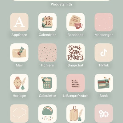 Book Lover App Icons, Bookworm Ios Icons, iPhone Icons for Book Lovers ...