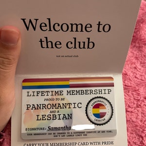 Double Identity LGBTQIA Lifetime Membership Card Gay Pride - Etsy