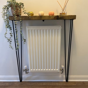 Rustic Radiator Shelf Console Table - Etsy UK