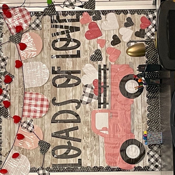 Loads of Love - Valentines Truck - February Bulletin Board Kit - Etsy