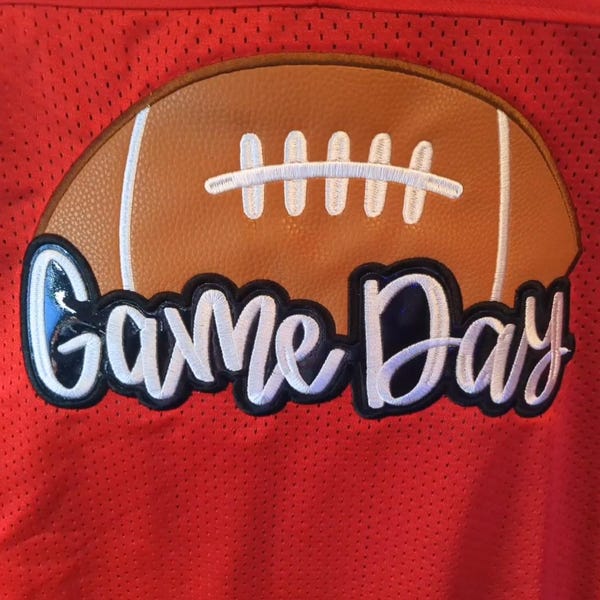 Game Day Football Applique Machine Embroidery Design - Etsy