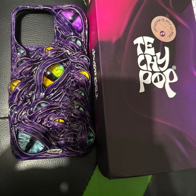 Handmade iPhone Case Glow in the Dark Purple Venom Cat Eyes Handmade ...