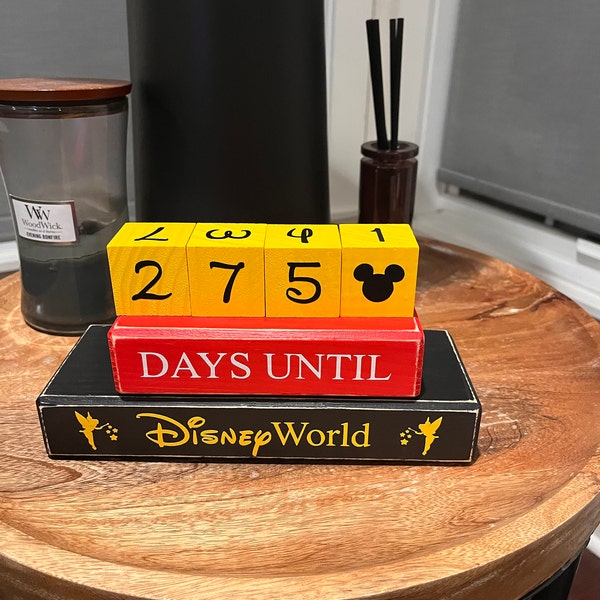 365 Days Disney Countdown, Disney Word Planner Blocks, Custom Disney ...