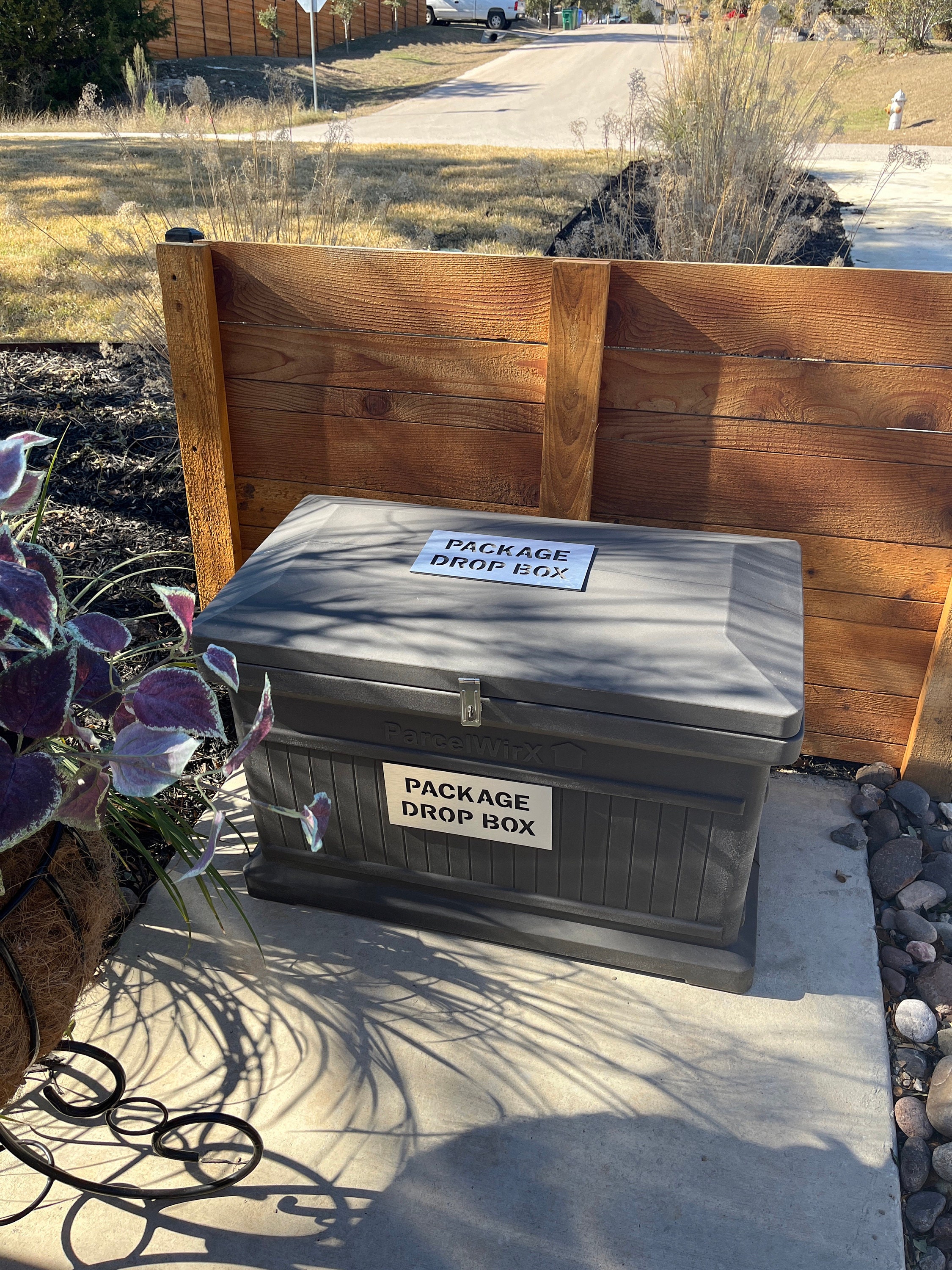 Package drop box sign. Please leave packages in the box sign. Sign for ...