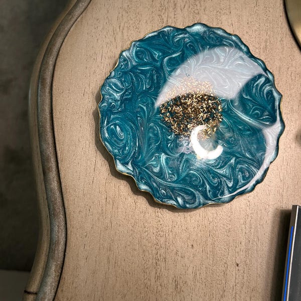 Decoupage Florida Cockle Shell Jewelry Dish, Trinket Tray, Handmade ...
