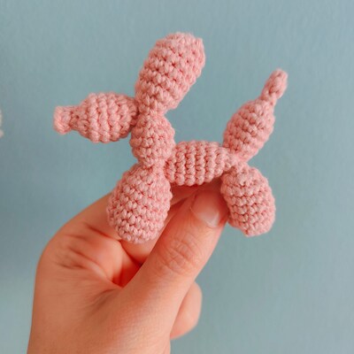 Keychain Mini Balloon Animal Dog Crochet PATTERN ONLY Instant DOWNLOAD ...