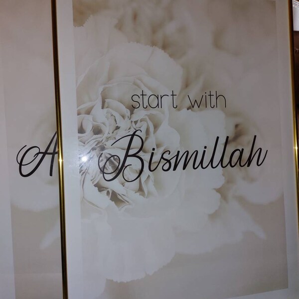 3er Poster Set | Start With Bismillah | Islamic Murals | Islamic ...