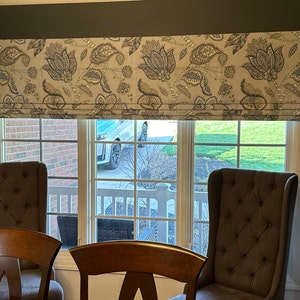 Bottom Pleated Lined Valance faux Roman Shade Valance: Heritage House ...