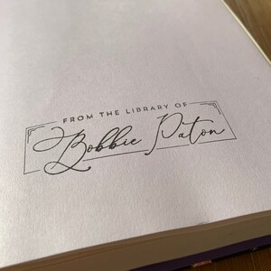 Signature Library Stamp Custom Self Inking Ex Libris Stamp - Etsy