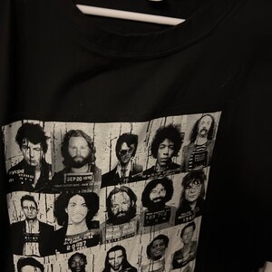 Rock and Roll T-shirt, Rock Star Mugshot, Band T-shirt, Rock Tshirt ...