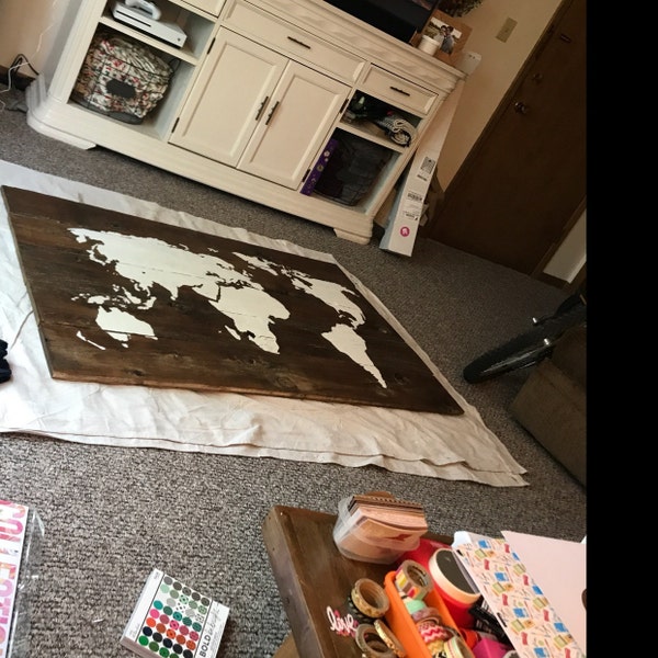 World Map Stencil - Reusable Map of the World, World Map Stencil, Large ...