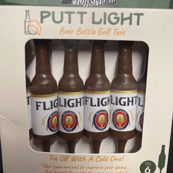 Foreona Beer Bottle Golf Tees - Golf Gift for Man - Unbreakable Golf ...