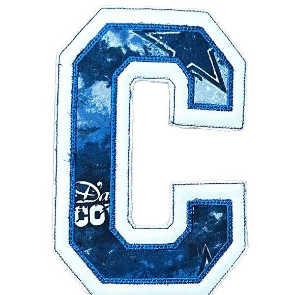 Two Layers Double Applique Athletic Sport High School Team Players FONT ...