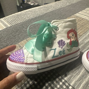 Pastel Mermaid Custom Converse, Personalized Mermaid Shoes for Girls ...