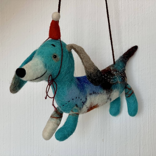 Felt Toy Kids Gift Dachshund - Hubert Waldorf Felted Dog Art Toy ...
