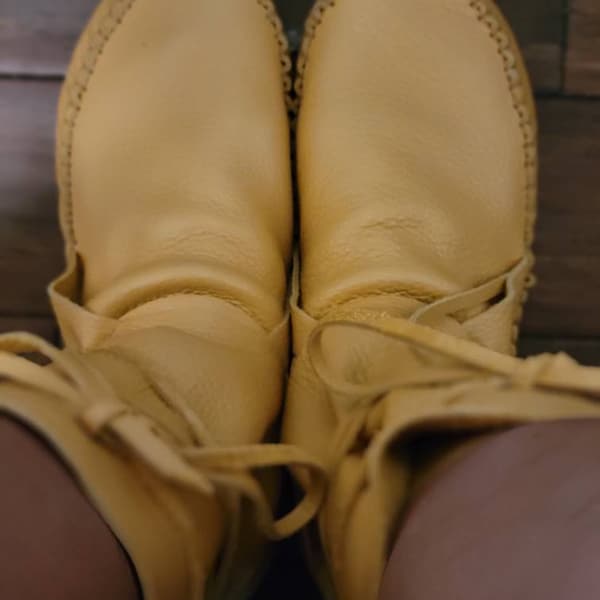 Handmade Moccasins Indigenous Maker Handmade Moccasins Hi-top Moccasins ...