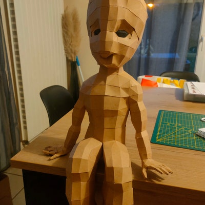 Baby Papercraft, PDF Template, Low Poly Baby, Paper Sculpture, DIY ...