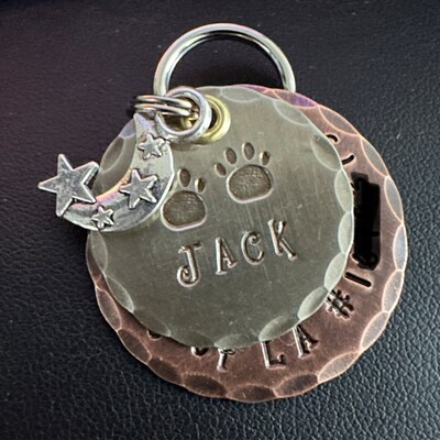 Large Pet Tag Dog Collar Tag Dog Tags for Dogs the Mad - Etsy