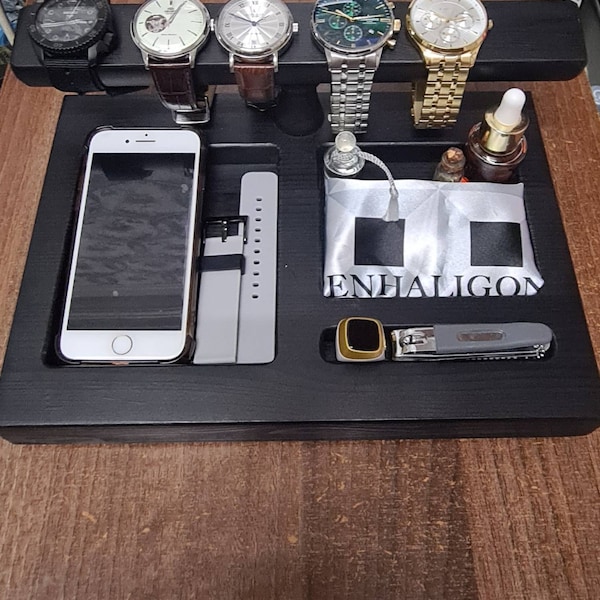 Personalised Man Tray Bedside Organiser Valet Tray - Etsy UK