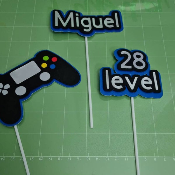 Gamer Cake Topper Cut File | Game Controller Svg | Boys Cake Topper Cut ...