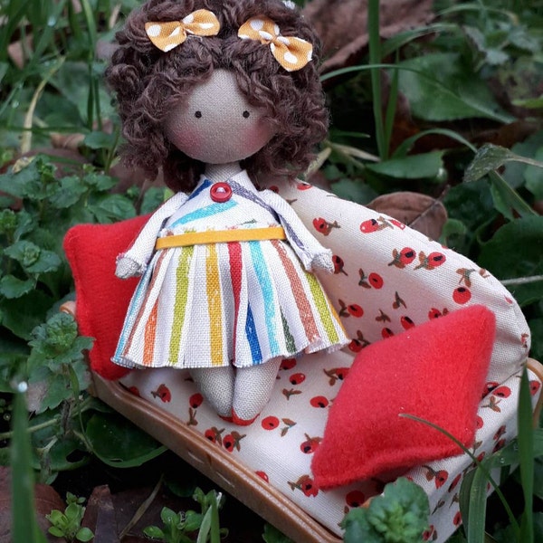 Unique Miniature Custom Rag Doll Calm Anxiety, Comfort Gift, Cute Gift ...