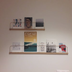 Photo Polaroid & Postcard Shelf in Solid Chestnut Wood and - Etsy