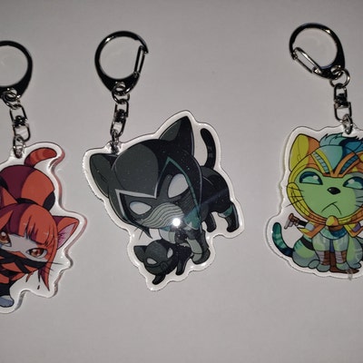 Meowtal Kombat Cat Keychains - Etsy