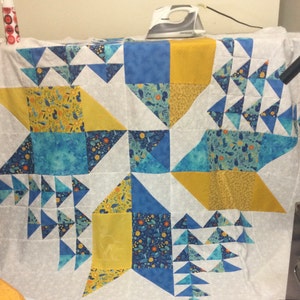 Mod Flower Box Quilt Pattern in Wall/lap and Large Size, Modern Quilt ...