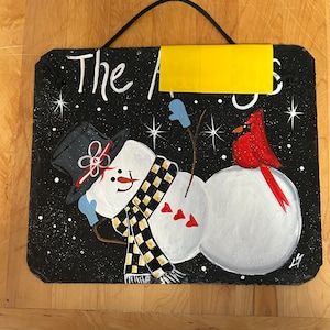 Hand Painted Winter Slate, Winter Welcome Sign, Winter Door Hanger ...