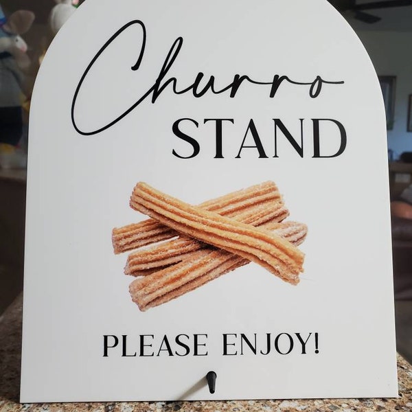 Churro Stand Acrylic Sign, Churro Stand Sign, Churro Bar Acrylic Sign ...