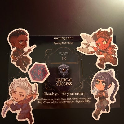 Fanmade BG3 Companion Sticker Pack - Etsy