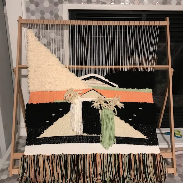 Huge Professional Weaving Loom Kit With Adjustable Stand (89 Cm X 87 Cm ...