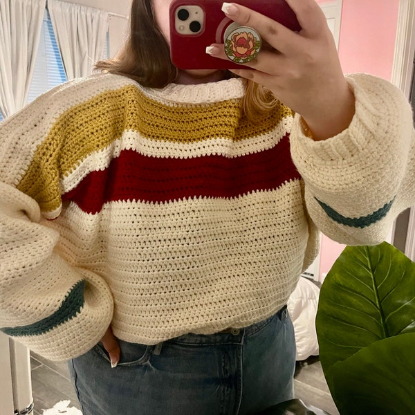 Crochet Pattern - Adventure Sweaters, 7 in 1, Size Inclusive, Simple ...