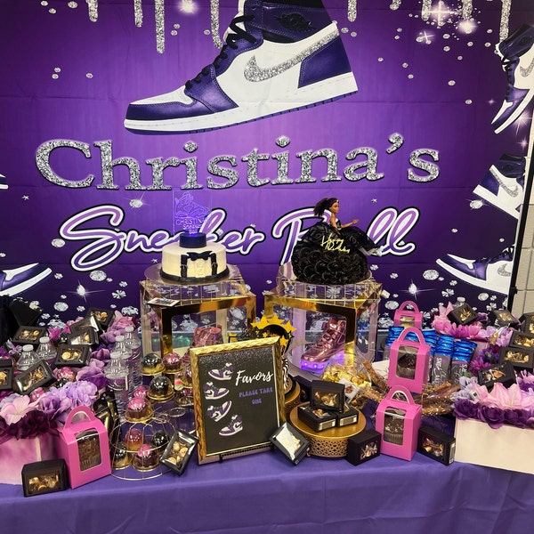 Sneaker Ball Custom Photo Backdrop Birthday Party Photography Backdrop ...