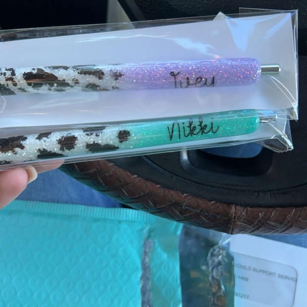 Set of 7 Days of the Week Glitter Epoxy Gel Pens, Sassy Epoxy Glitter ...