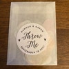 Personalised Throw Me Sticker, Confetti Wedding Label, Wedding Favour ...