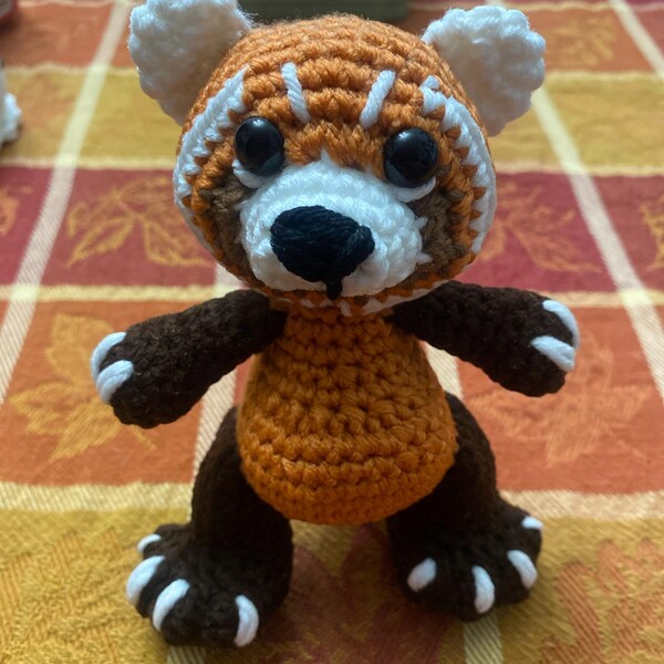Crochet Red Panda Pattern - Amigurumi Red Panda Pattern – Panda Diy Toy ...