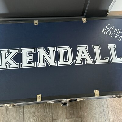 Personalized Camp Trunk Decal Custom Name Decal Brush Lettering Name ...