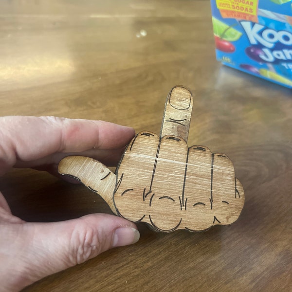 Automatic Middle Finger, Flip Off, Thumbs Up, SVG, Laser Cutting File ...