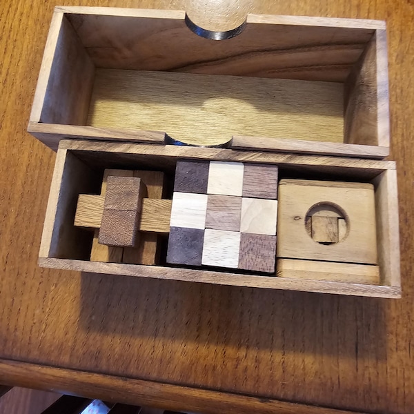 Magic Dice Puzzle - Wooden Brain Teaser Puzzle, Intellectual Puzzle ...