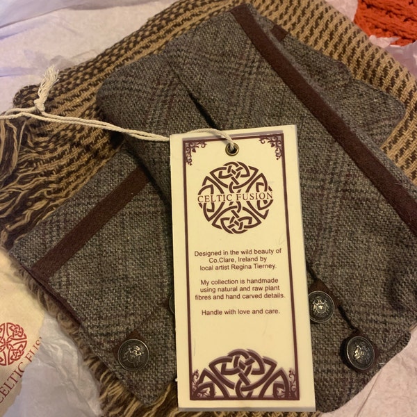 OAK TWEED GLOVES | Fingerless Tweed Wool Gloves, Wrist Warmers, Fleece ...