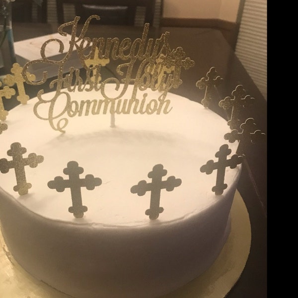 Custom First Holy Communion Cake Topper, First Communion Cake Topper ...