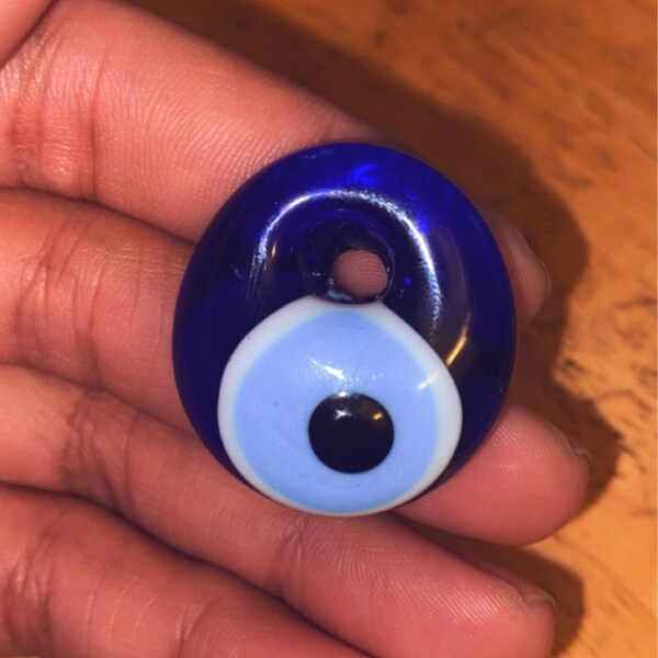 Glass Evil Eye Nazar Bead Pendants, Small Turkish Protective Amulet ...