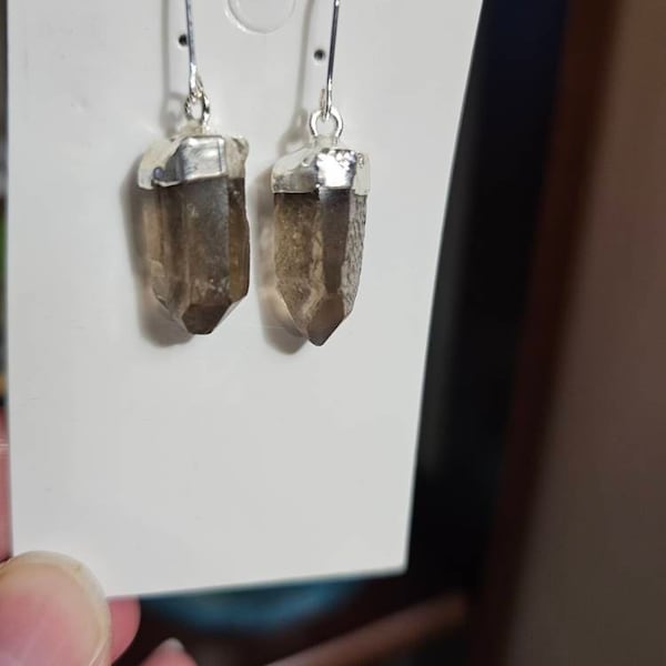 Clear Quartz Crystal Necklace, Wire Wrapped Gemstone Pendant With Free ...