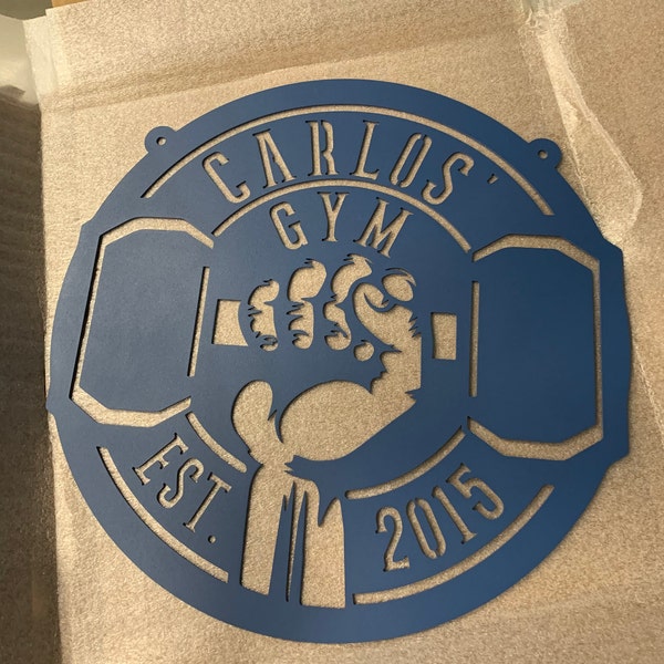 Custom Metal Gym Sign, Personalized Workout Room Wall Art - Etsy