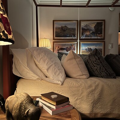 In Without Knocking by Charles Russell 1909 18x24 Print Displaying the ...