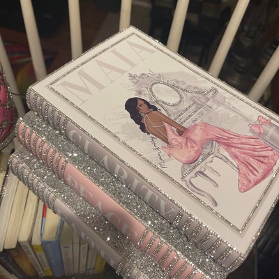 Bling Decor Glam Book Stack Custom Made Bling Books Stack of 3 Pink ...
