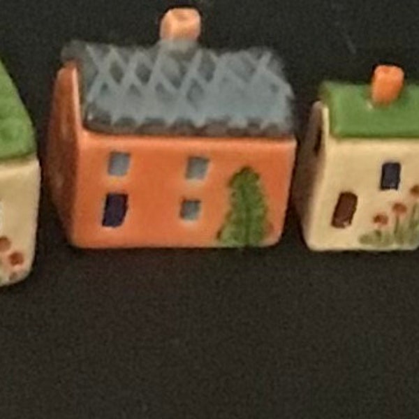 Little Ceramic Houses Sold Individually Handmade Different Colors Cute ...
