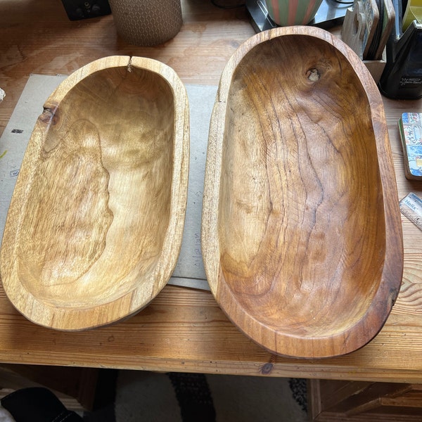 35cm Long Teak Root Bowl / Rustic Wood Fruit Bowl / Handcarved Bowl ...