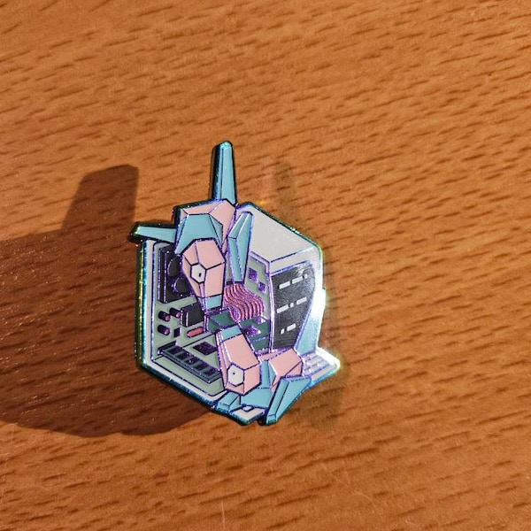 Pokehabitat: Virtual Rainbow Metal Porygon Enamel Pin - Etsy